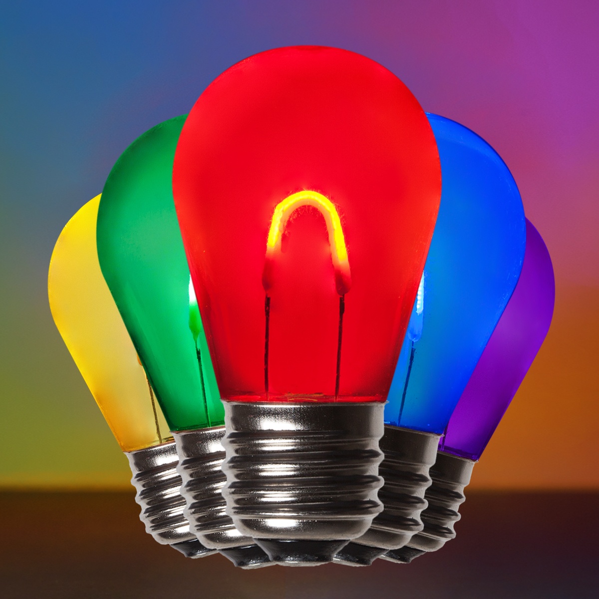 S14 120V Multicolor LED Replacement Bulbs - Wintergreen Corporation
