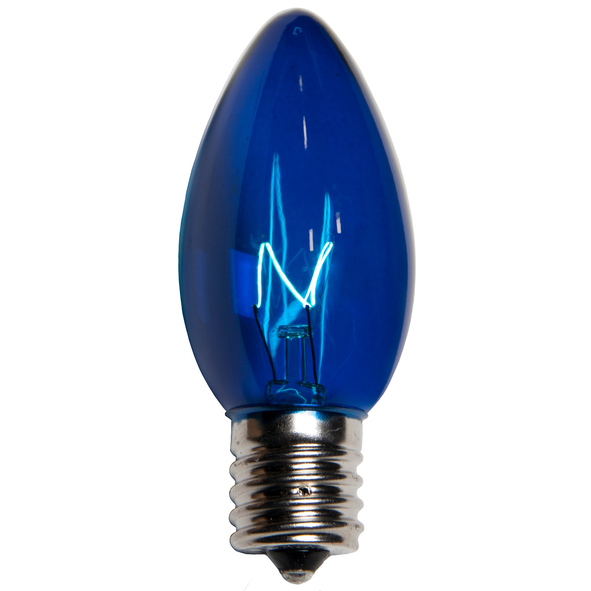 C9 Blue Triple Dipped Transparent Bulbs - Wintergreen Corporation