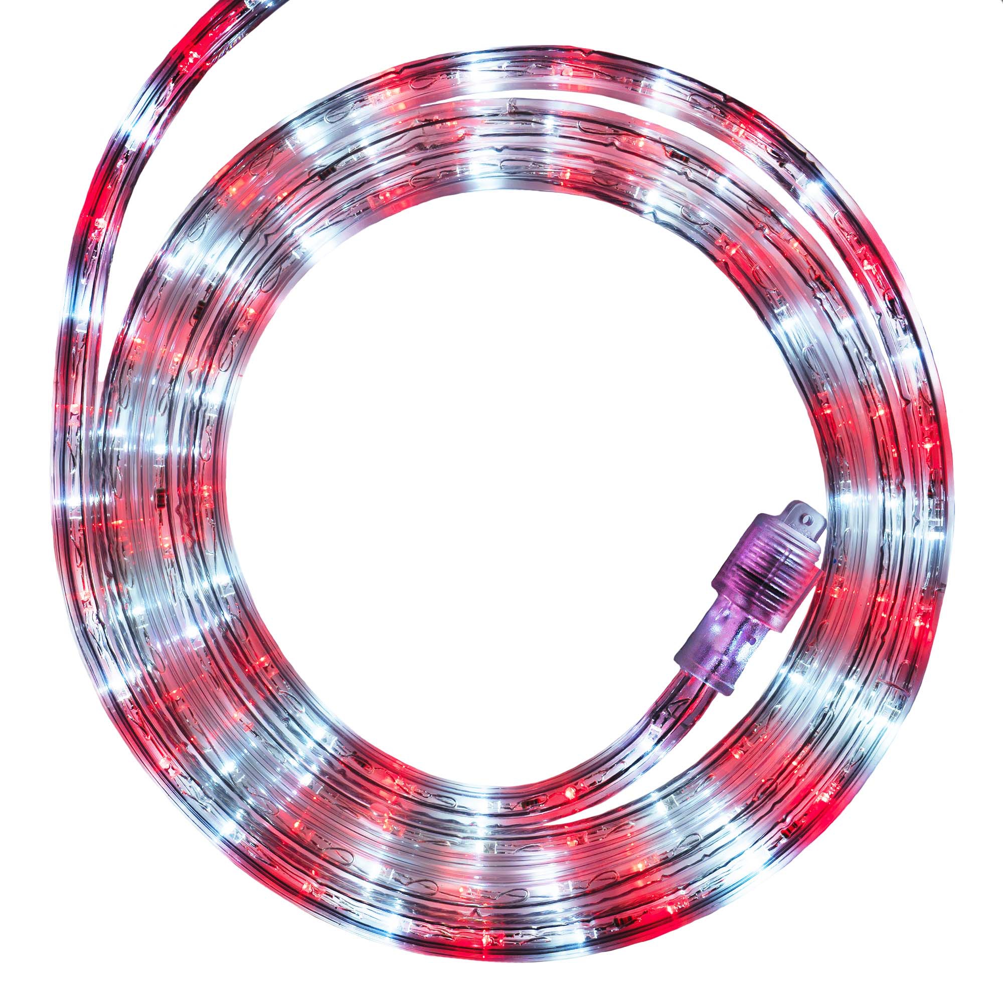 Cool White, Red LED Rope Light, 18 ft - Wintergreen Corporation