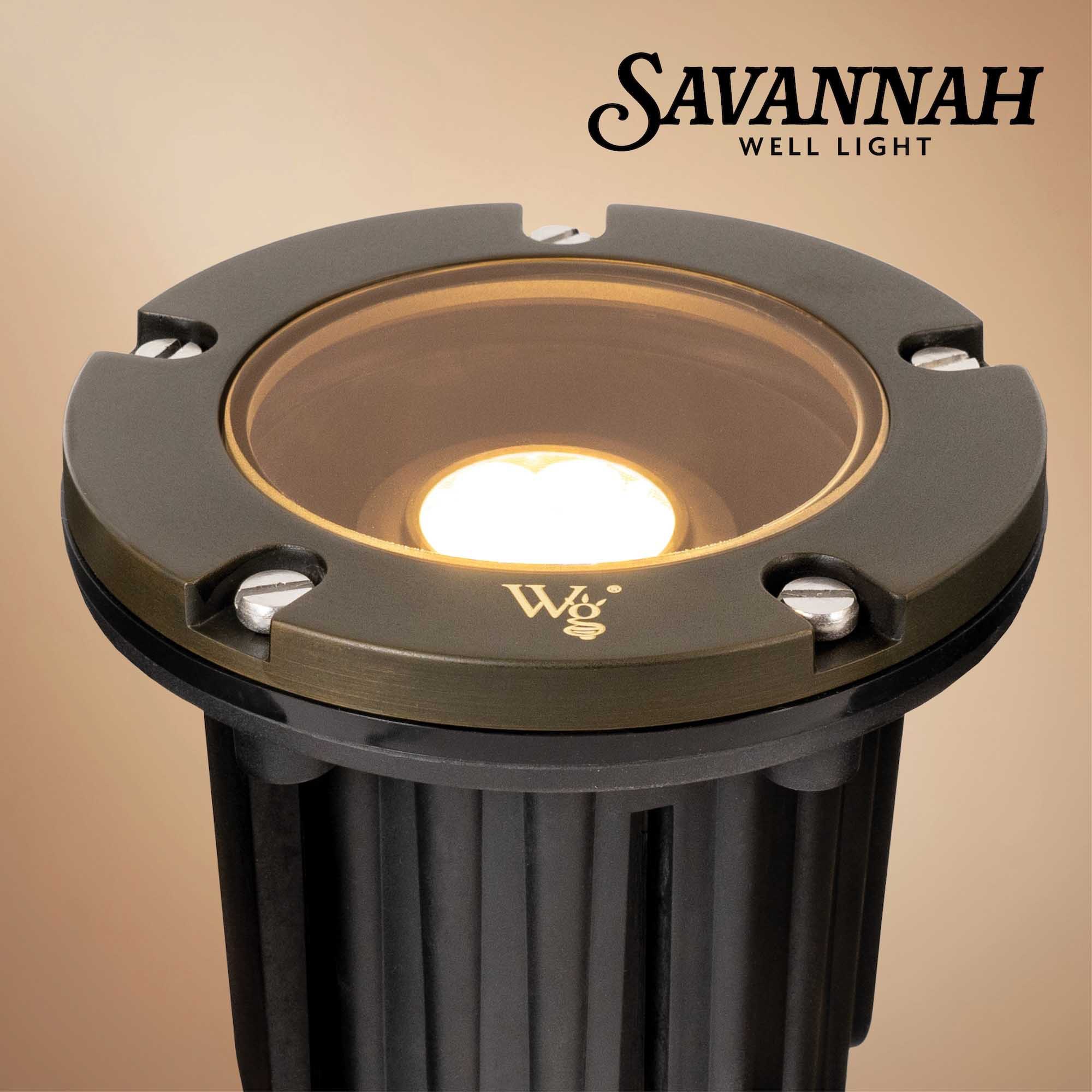 Savannah Low Voltage Landscape Lighting Well Light, Antique Bronze ...