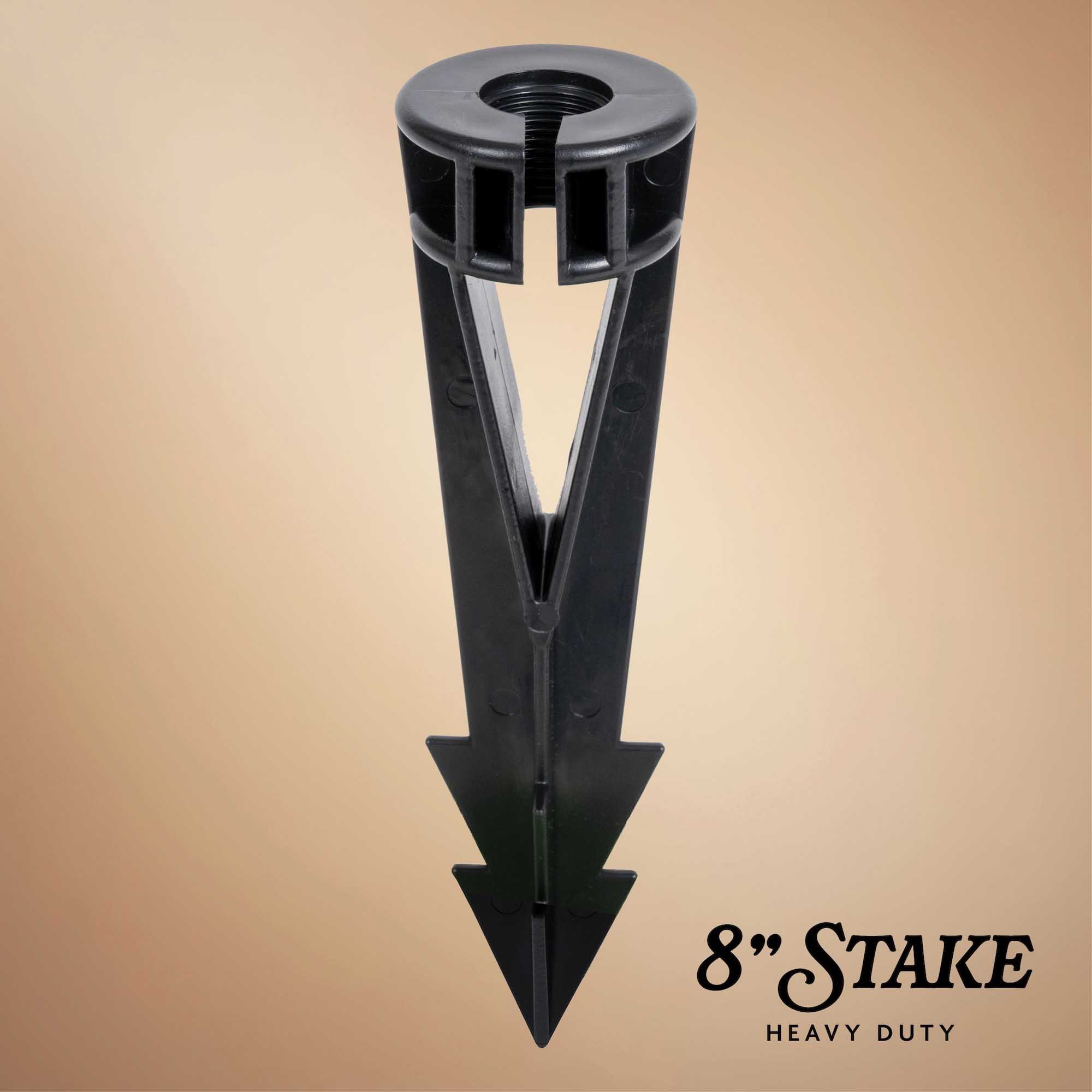 8" Spotlight Stake with Cable Channel, PVC - Wintergreen Corporation