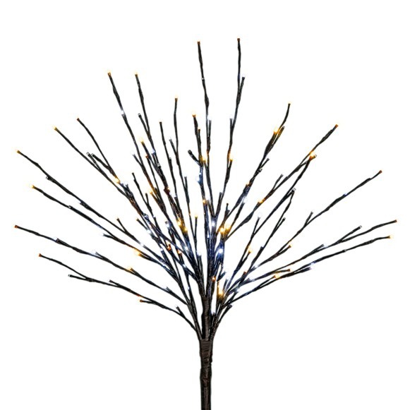 Brown Lighted Glimmer Spray Branches, Strobe Pure White / Warm White ...