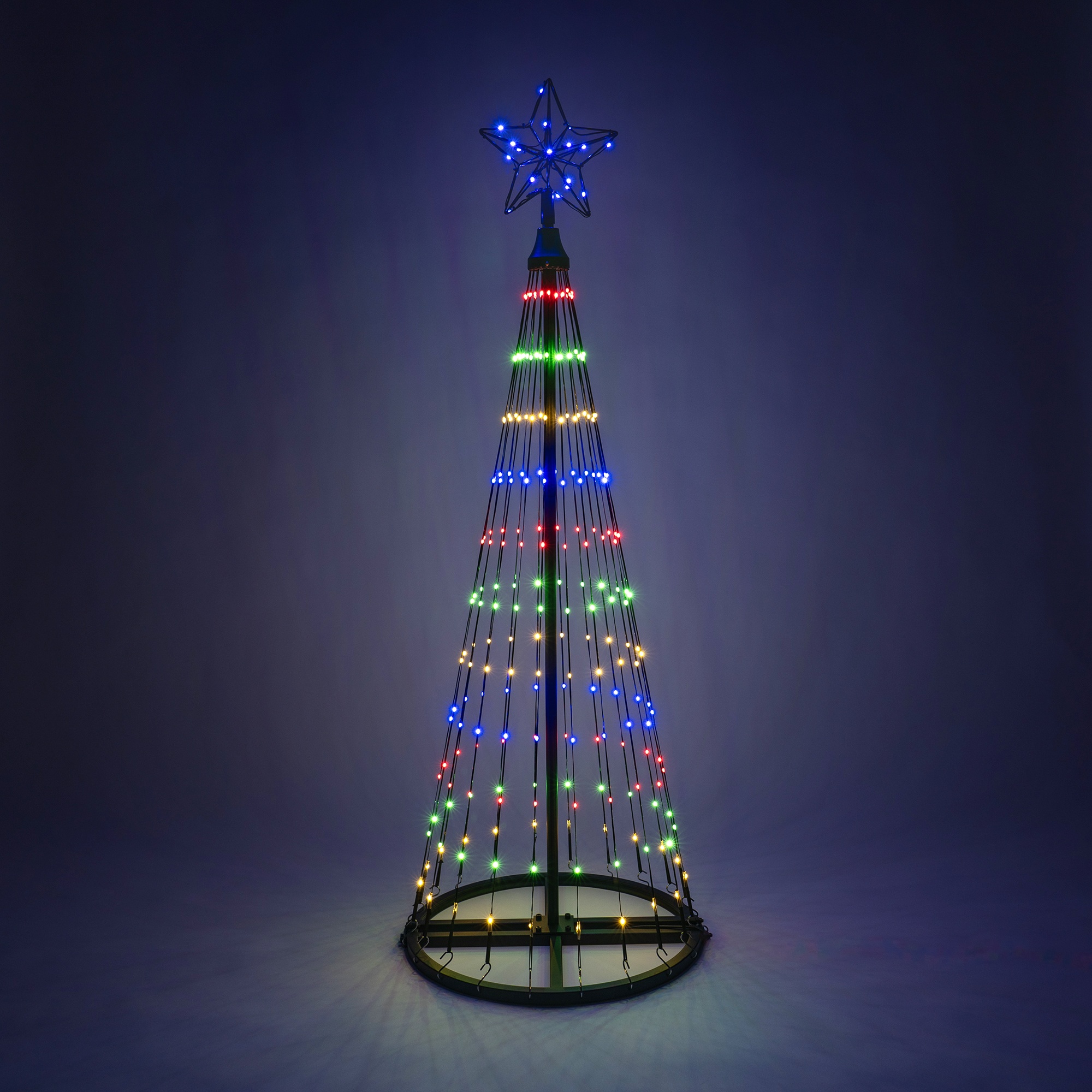 Multicolor LED Animated Outdoor Lightshow Tree, Black Frame ...