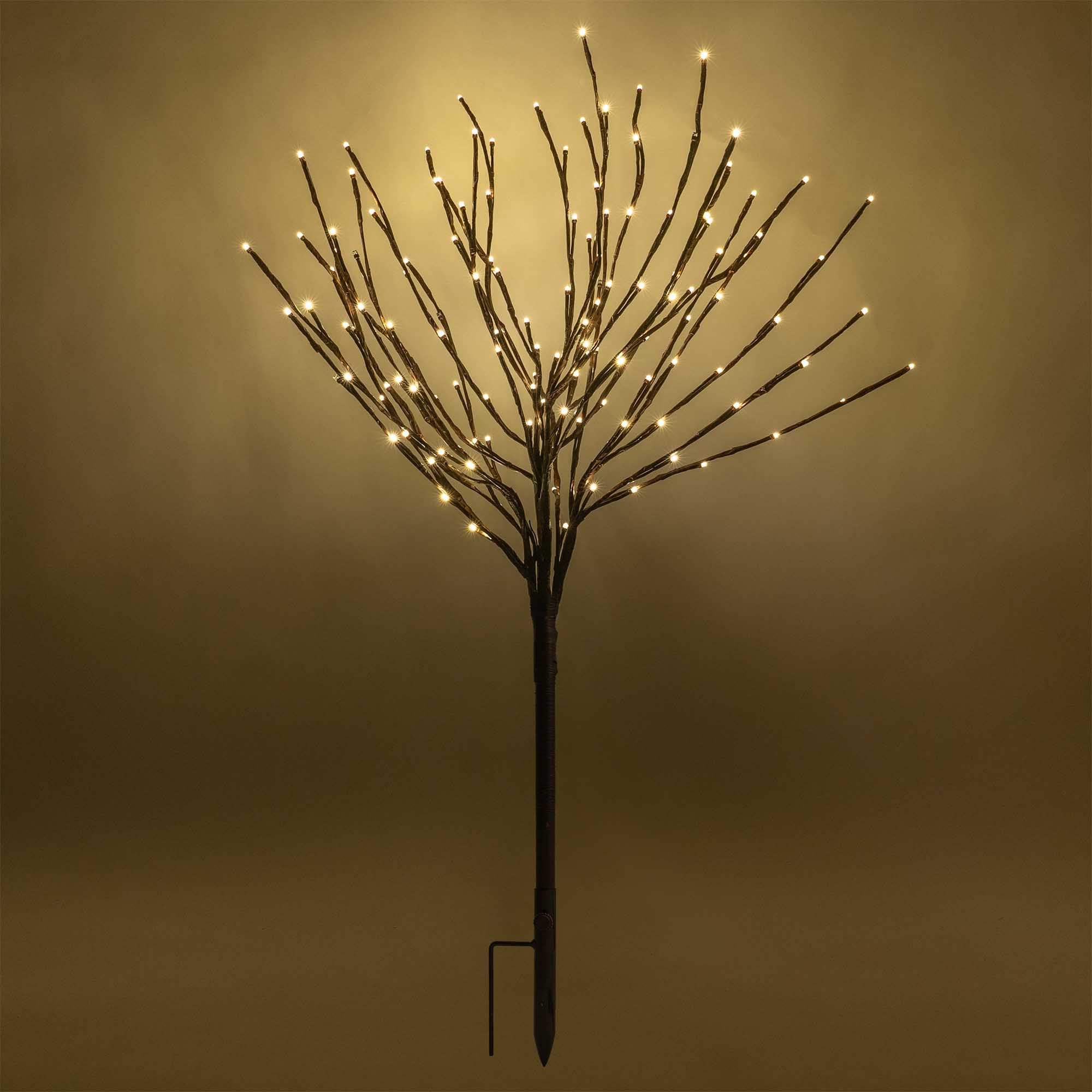 Brown Lighted Glimmer Spray Branches Warm White LED Twinkle, 6 pc ...