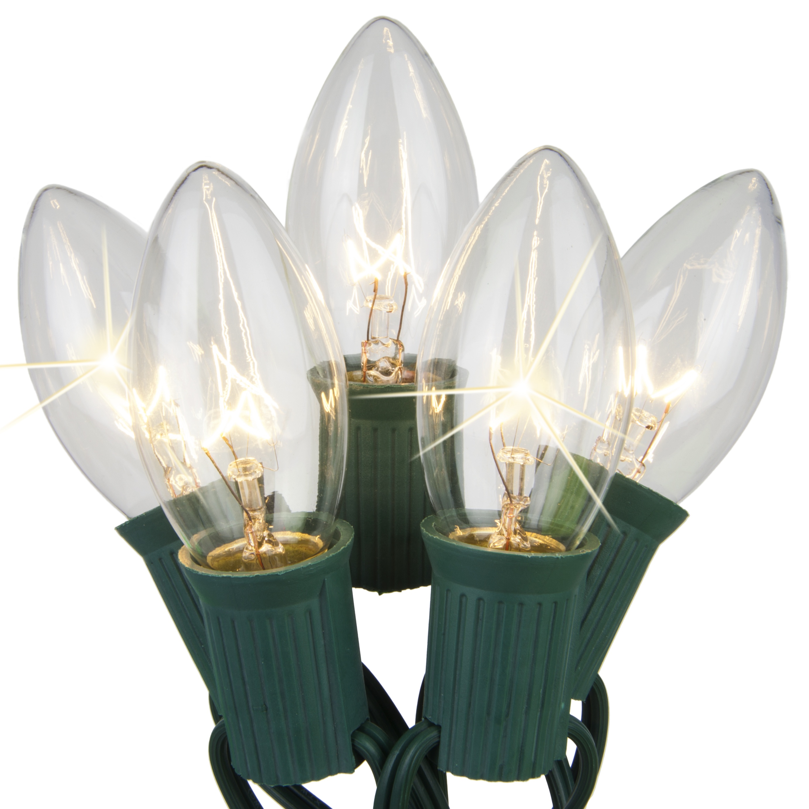 Clear C9 Twinkle Lights on Green Wire - Wintergreen Corporation ...