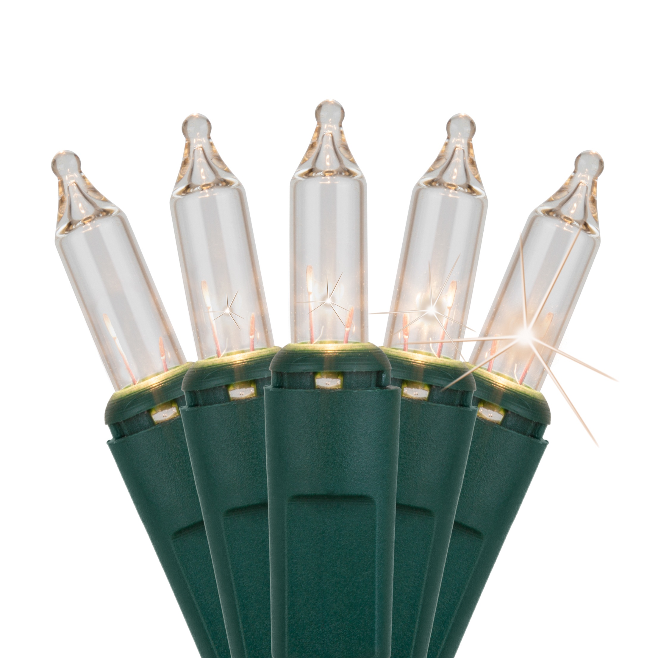 140 Clear Chasing Lights, Green Wire, 4" Spacing-Wintergreen ...