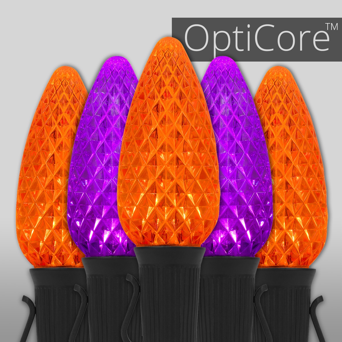 Halloween Lights - C9 Purple / Amber Opticore Commercial LED Halloween ...