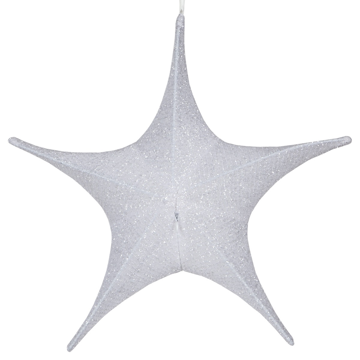 White Polymesh Unlit Fold Flat Commercial Star - Wintergreen Corporation