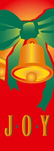 Joy with Bell Light Pole Banner - Wintergreen Corporation