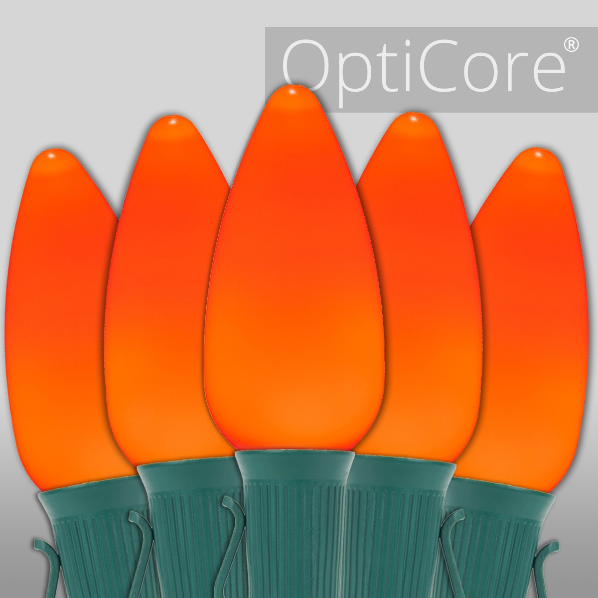 Halloween Lights - C9 Amber Smooth Opticore Commercial LED Halloween ...