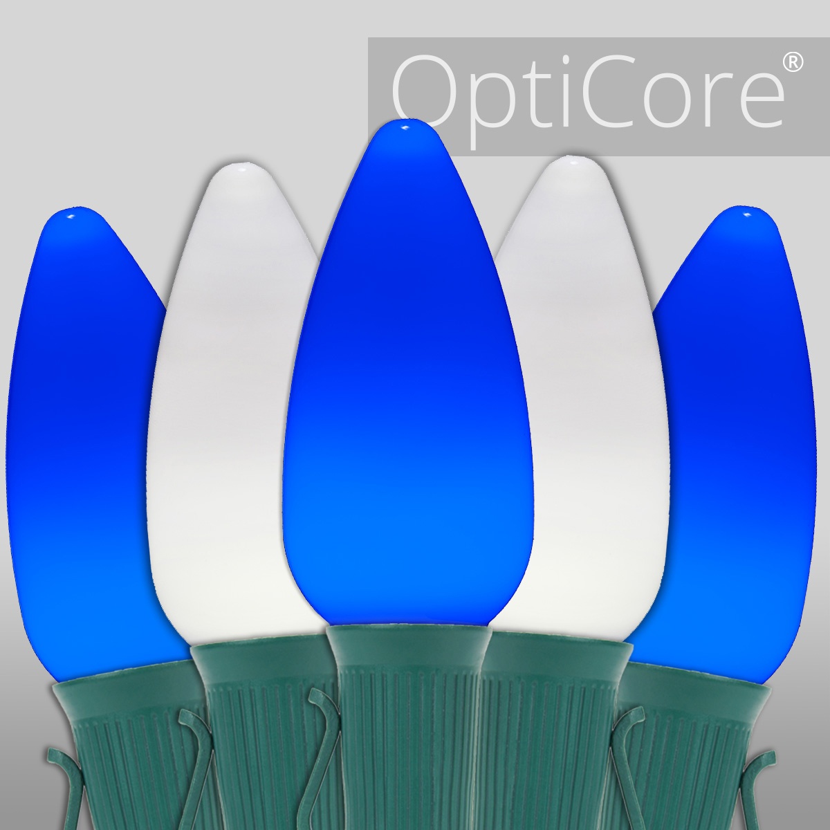 Christmas Lights - C9 Blue / Cool White Smooth Opticore Commercial LED ...