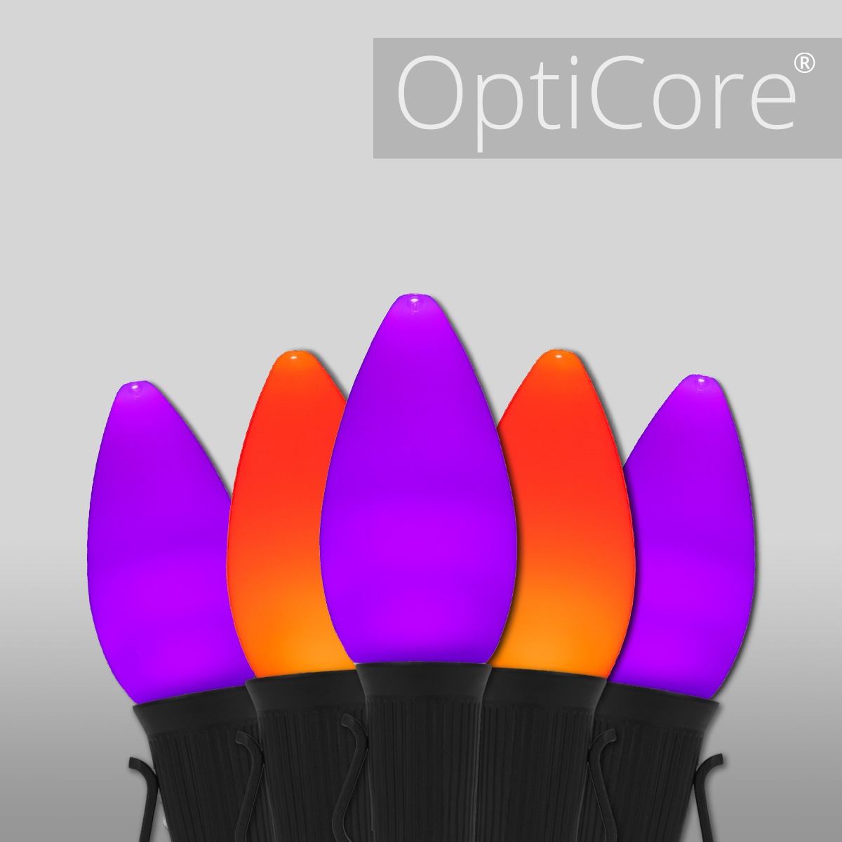 Halloween Lights - C7 Purple / Amber Smooth Opticore Commercial LED ...