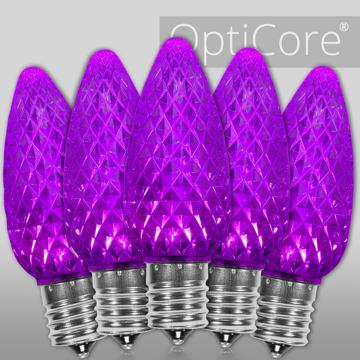 C9 120V Purple LED Replacement Bulbs - Wintergreen Corporation
