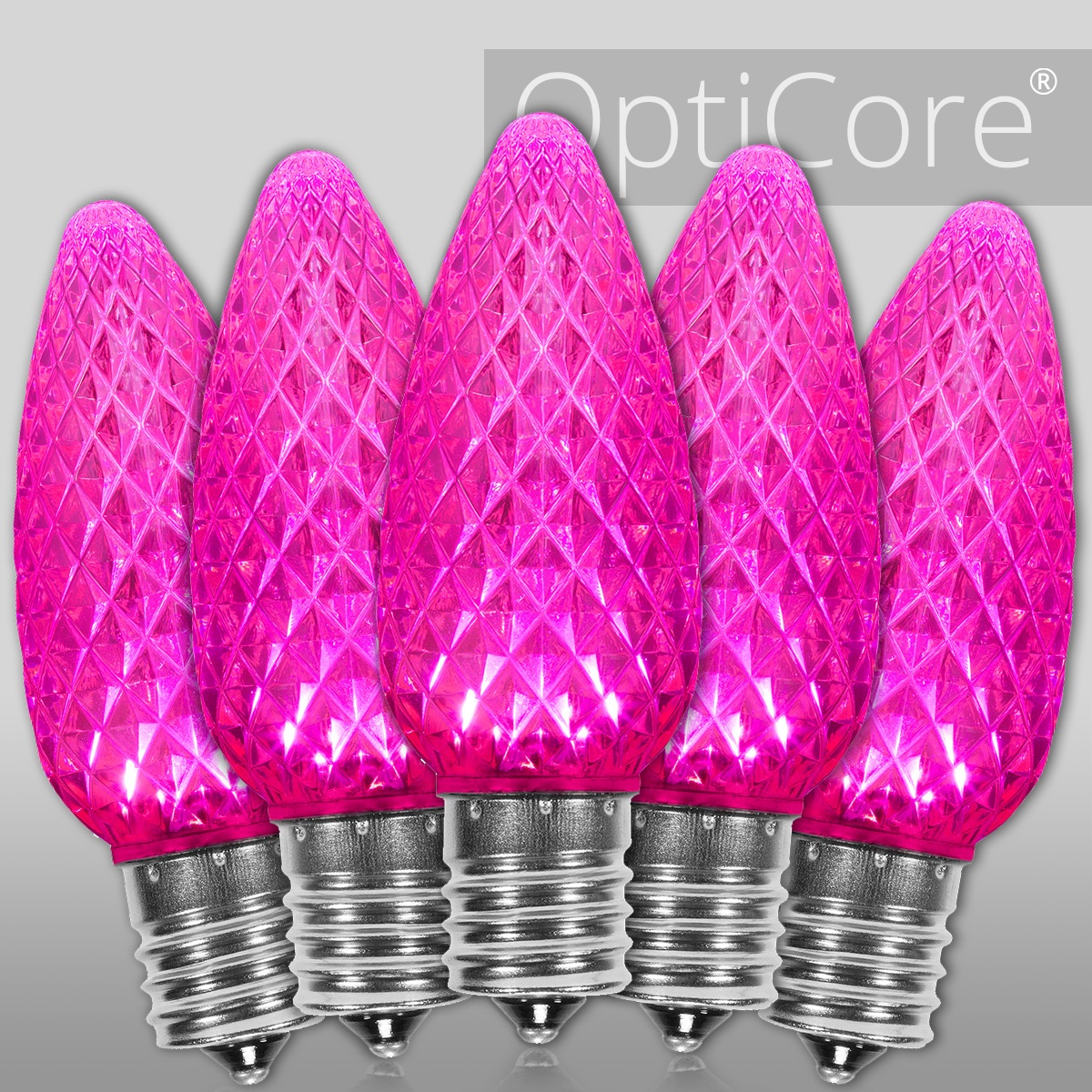 C9 120V Pink LED Replacement Bulbs - Wintergreen Corporation