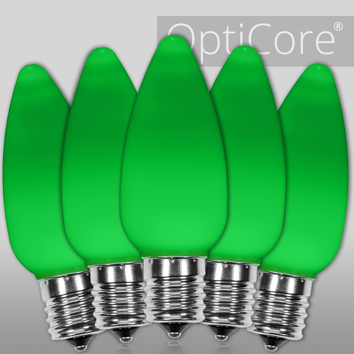 C9 120V Green LED Replacement Bulbs - Wintergreen Corporation